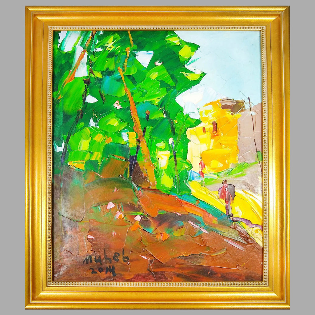 Moheb Sadiq Impressionist Painting of an Afghani Street – Avant Antique