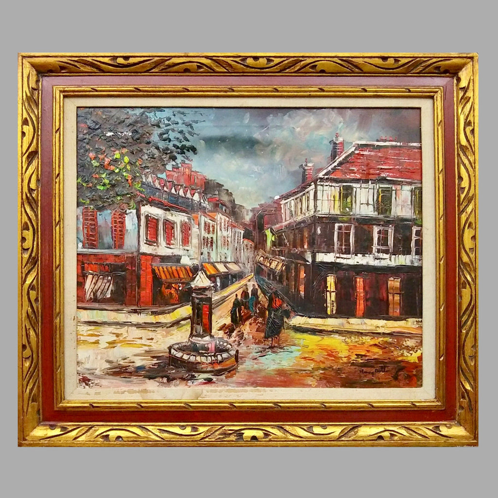 Oil on Canvas Painting of City Square by Mary Botto (1913-2002) – Avant ...