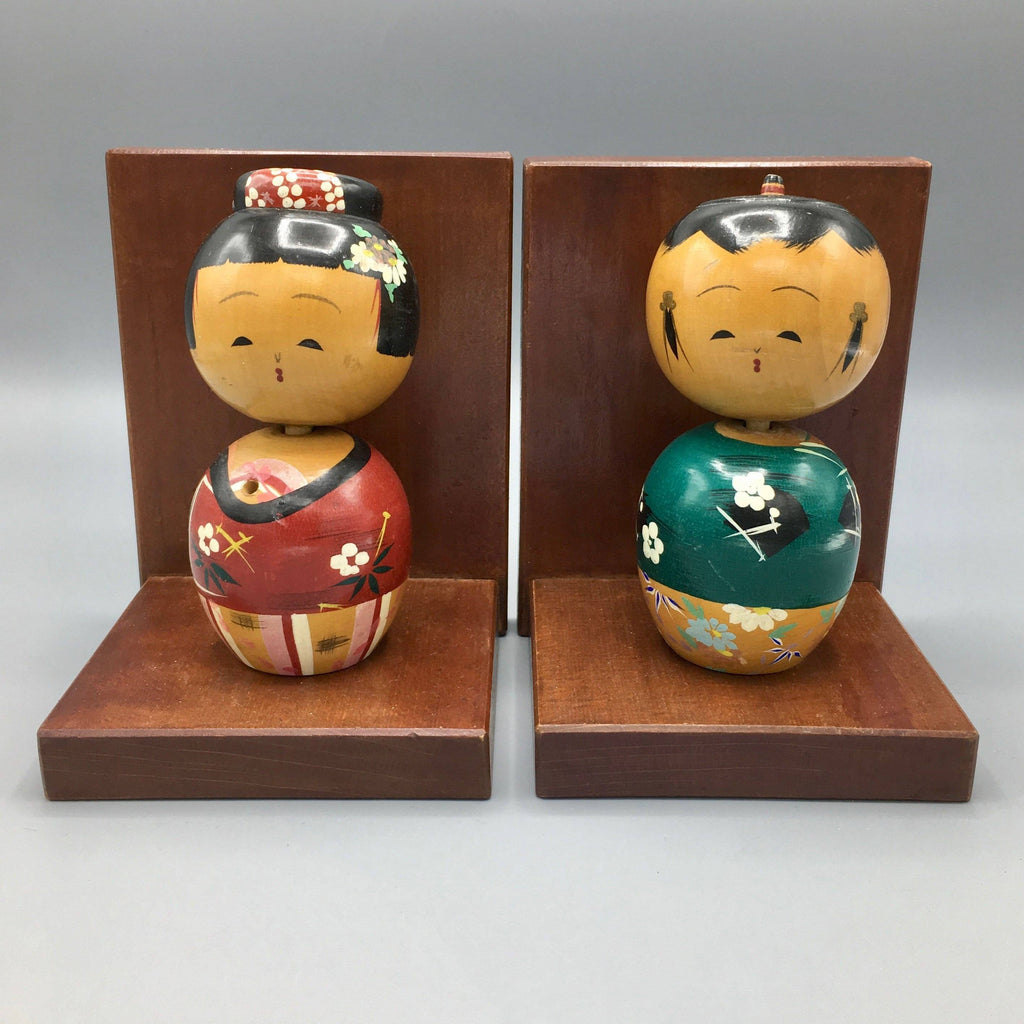 Vintage Japanese Wooden Kokeshi Bookends – Avant Antique