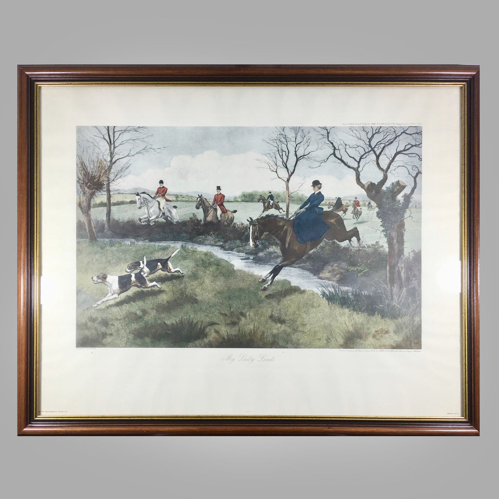 Large Vintage Lithograph 'My Lady Leads' after George Rowlandson ...